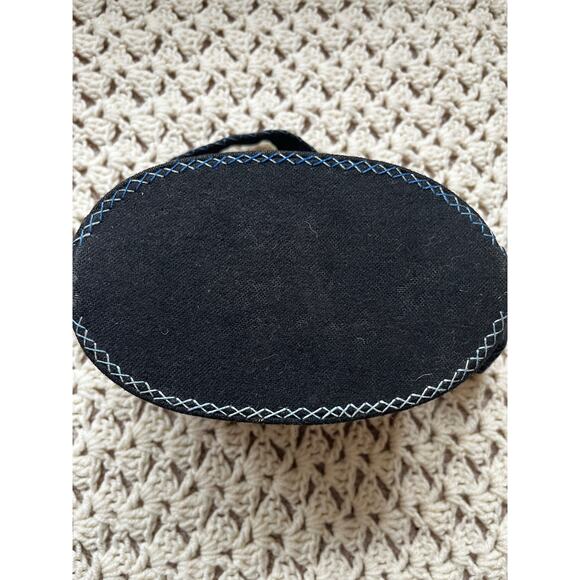 Unbranded | Bags | Vintage Y2k Black Abstract Embroidered Oval Box ...